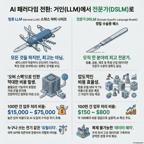 거인의 시대가 저물다, '전문가 AI(DSLM)'의 대반격